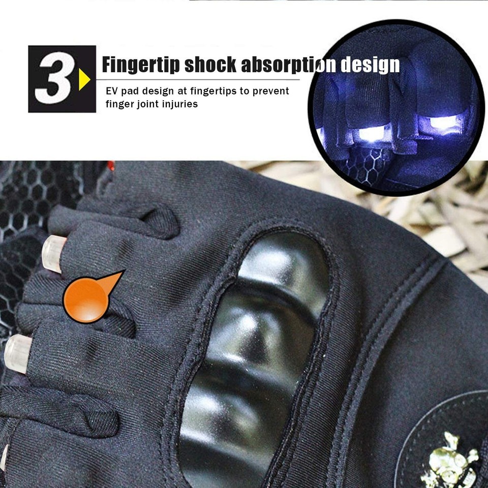 LED Flashlight Gloves, Half Finger Lighted Gloves, Flashlight Gloves ...