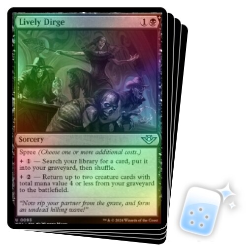 FOIL LIVELY DIRGE X4 Outlaws Of Thunder Junction OTJ Magic MTG MINT ...