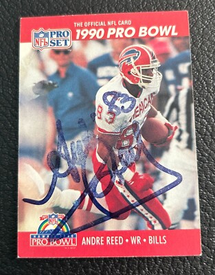 Andre Reed Signed auto 1990 Pro Set Card # 366 Buffalo Bills | eBay