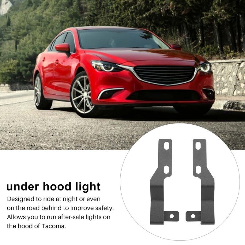 LED Light Pod Metal Hood Mount Bracket Kit/Ditch Hood Light Brackets ...