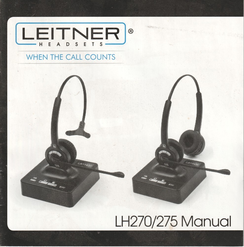 Leitner LH270 | Wireless Office Headset with Microphone | Computer ...