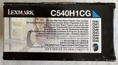 LEXMARK C540H1CG High Yield CYAN TONER - C544 C546 X544 X546 X548 | eBay