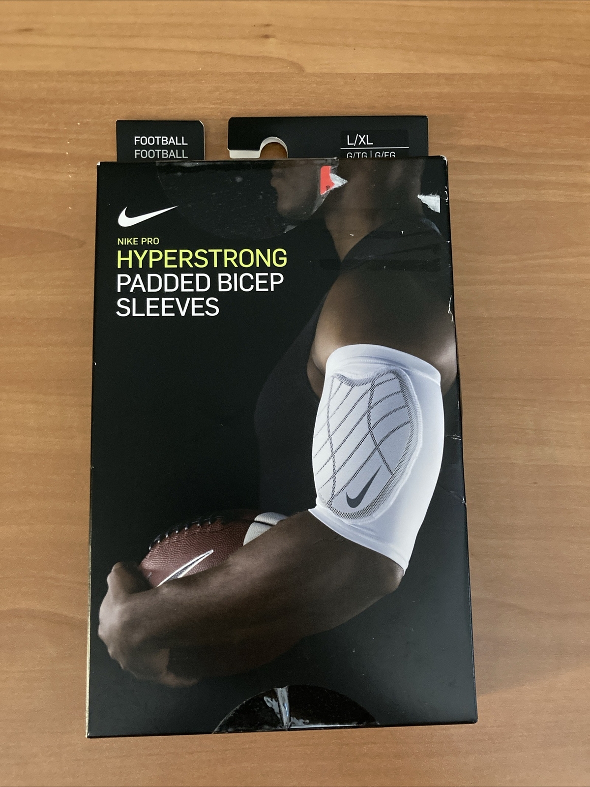 Nike Pro HYPERSTRONG Padded Bicep Sleeves Football Men's Size L/XL (1 ...