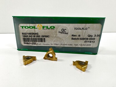 TOOL-FLO 16NR NG W.093 New Carbide Inserts Grade GP50C 3pcs | eBay