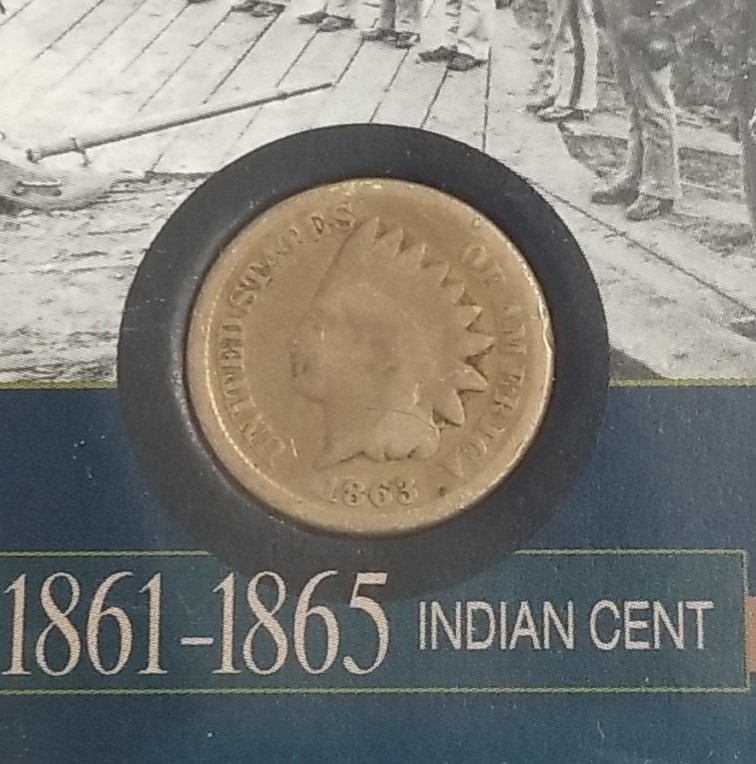 Civil War Penny- 1861-1865 Indian Head Cent In Display Slab #3864 | eBay