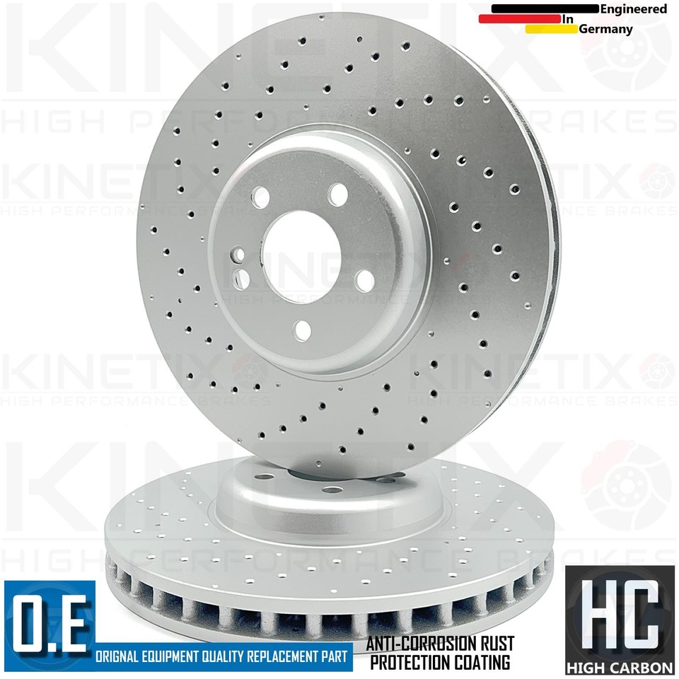 FOR MERCEDES GLC 220d DRILLED FRONT BRAKE DISCS PAIR 360mm A0004212312 ...