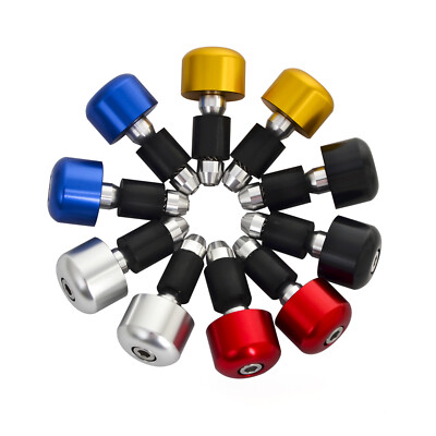 Handlebar Bar Ends Caps Aluminum Universal For Motorcycles w/ 22mm 7/8 ...