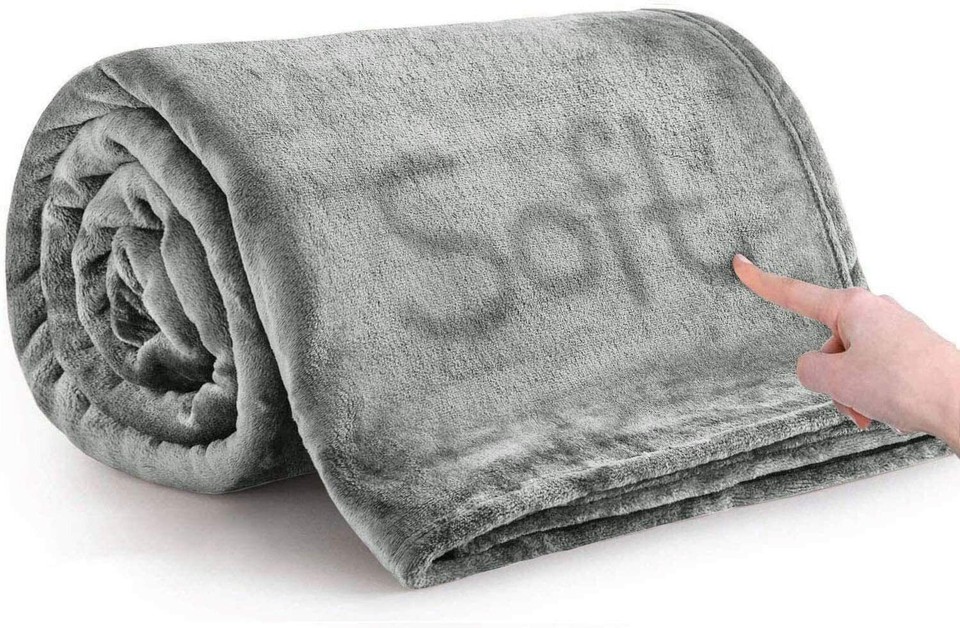 Reversible Large Faux Fur Fleece Throw Super Soft Light Weight Sofa Bed ...
