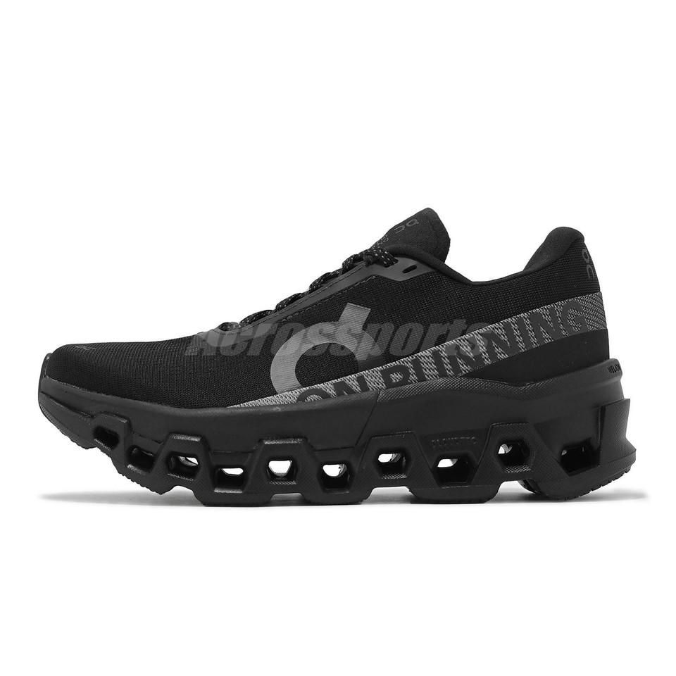 On Running Cloudmonster 2 ON Black Women Road Running Jogging Shoes ...