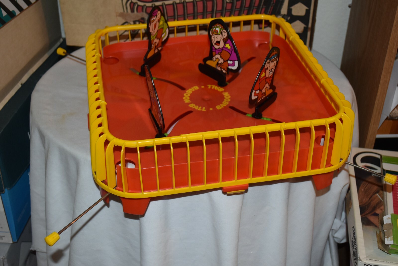 VINTAGE 1981 HASBRO Baboon Ball Hockey GAME in BOX USA RETRO Parts EUC ...