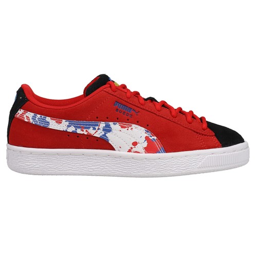 PUMA Suede Splash Lace Up Youth Boys Red Sneakers Casual Shoes 38857701 ...