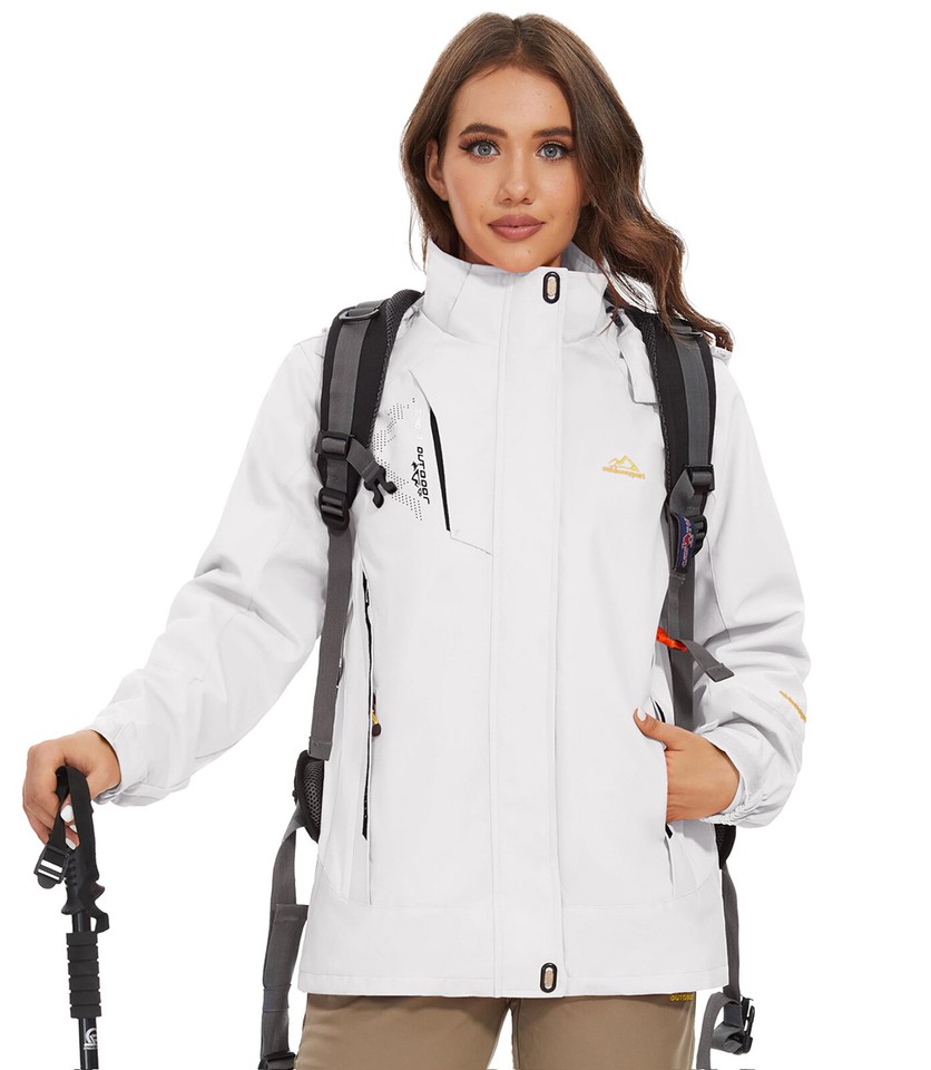 Womens 3-in-1 Winter Coat Snow Ski Jacket Waterproof Windproof Fleece ...