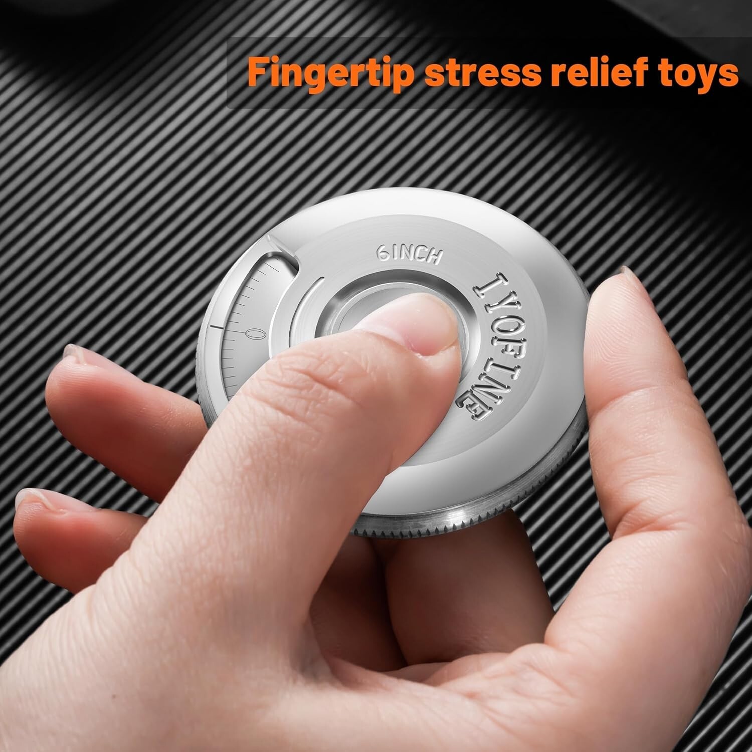 Fidget Spinners Measure Tape 6" Circle Pop Adults Titanium Curve Stress ...