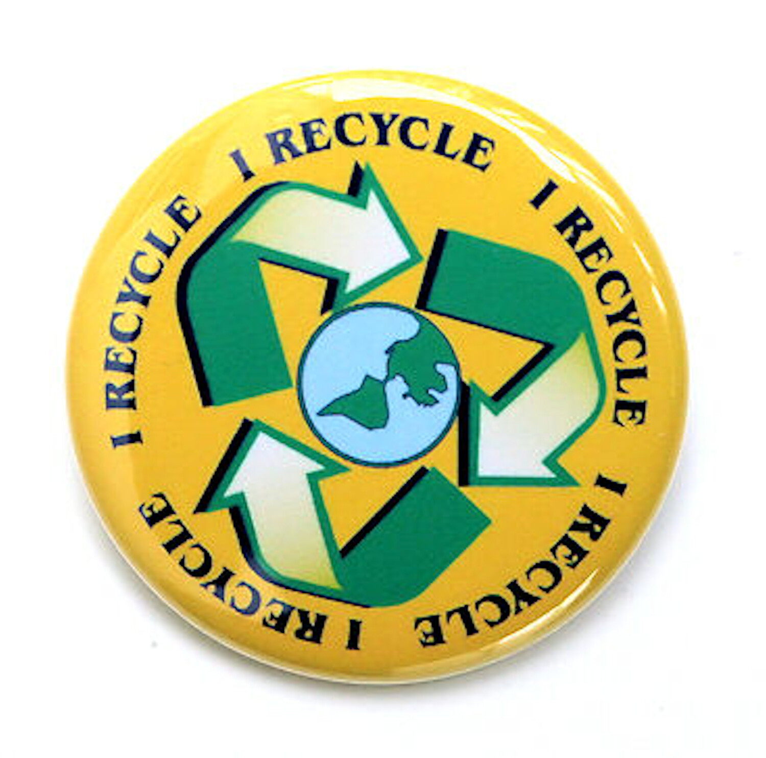 I RECYCLE - Button Pinback Badge 1.5" Earth Green | eBay