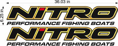 NITRO Boats Logo / PAIR / 36" Vinyl Watercraft Vehicle Graphic Decal ...