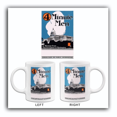 4 Minute Men - 1915 - World War I - Propaganda Poster Mug | eBay