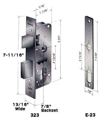 Bright Brass Papaiz 323 C-400/55 E-23 MZ-35LT3 Lock Part Number:PAPMZ ...