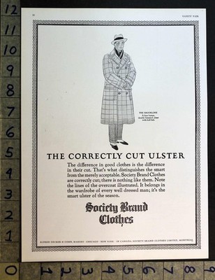 1923 MEN FASHION ALFRED DECKER COHN SOCIETY BRAND CLOTHES BROOKLINE AD ...