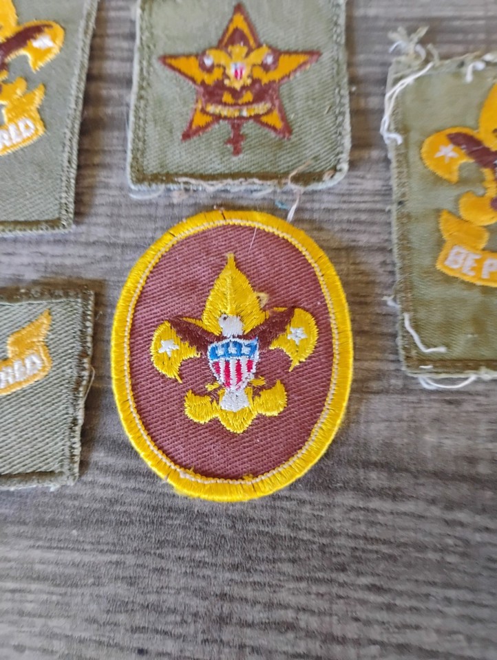 VINTAGE BOY SCOUT RANK PATCHES 5 LOT 4 DIFFERENT STYLES FREE USA ...