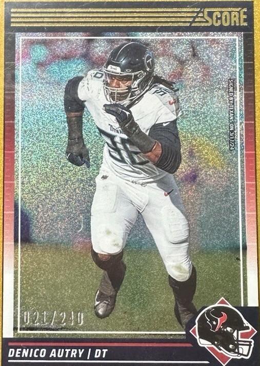 2024 Score - Denico Autry #277 Gold Dots /240 for sale online | eBay
