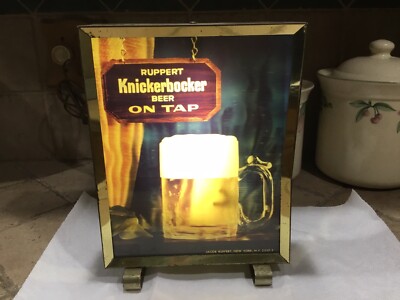 VINTAGE RUPPERT KNICKERBOCKER BEER LIGHT MUG 3-D SIGN NEW YORK Cool! | eBay