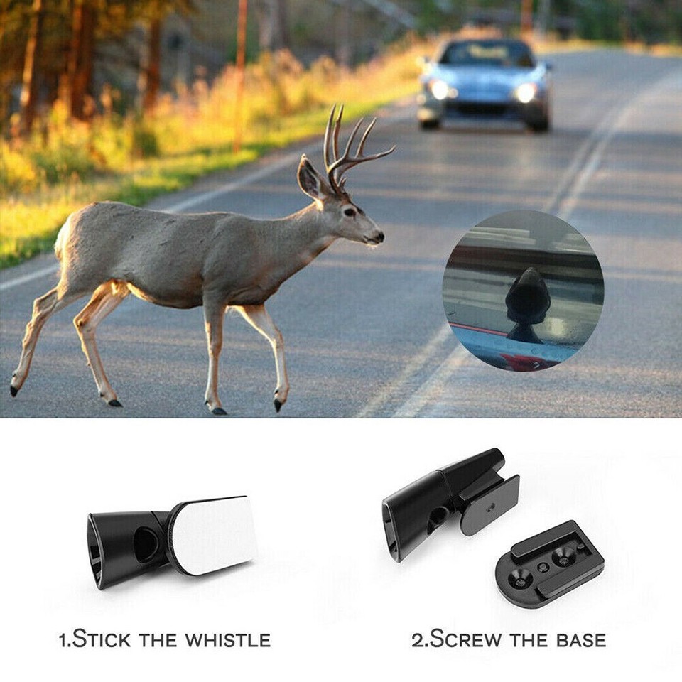 4X Deer Whistles Wildlife Warning Device Animal Sonic Alert Car Safety ...