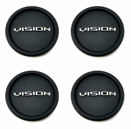 4 Vision Satin Black Center Cap 4 1/8" for 5x5.5/150 6x5.5/135165 388 ...