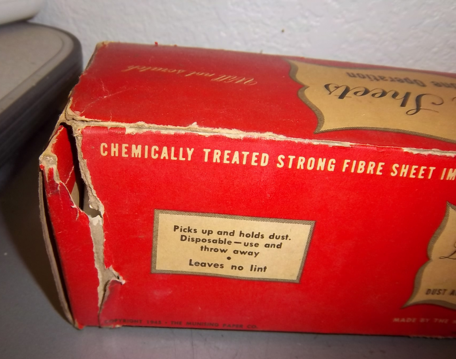 Vintage Duo Dustin Sheets box, dust & polish cloth, great colors ...