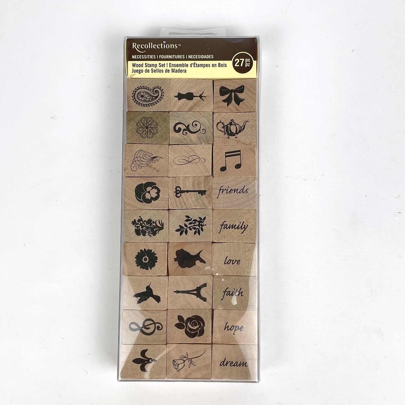 New Recollections 27 Pc. Rubber Stamp Set | Friends Family Love Faith ...