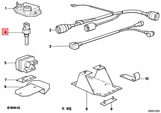 Genuine BMW CMSP E23 E24 Z1 Engine Coolant Temperature Sensor OEM ...