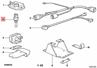 Genuine BMW CMSP E23 E24 Z1 Engine Coolant Temperature Sensor OEM ...