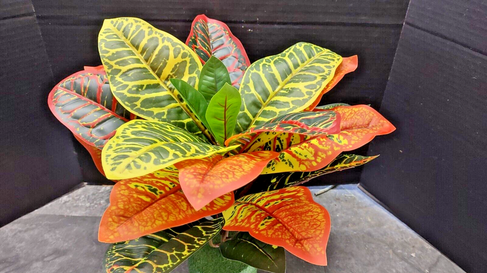 Artificial Mini Croton plant. Silk Flower Floral Arrangements | eBay