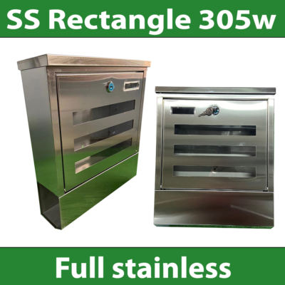 Rectangle Letter Box Lockable Stainless Steel Post Box Mailbox ...