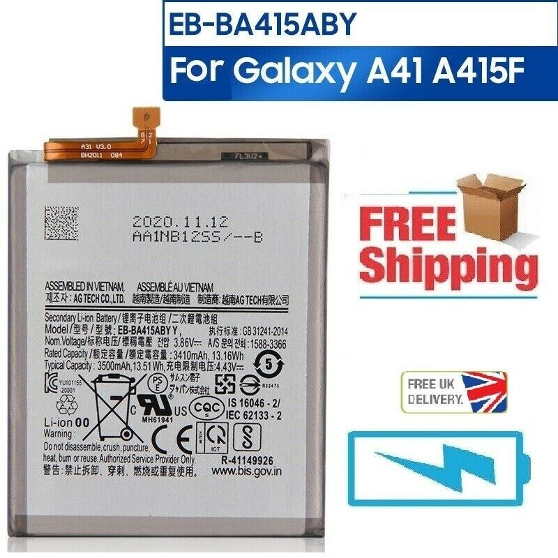 Genuine Samsung EB-BA415ABY Battery For Galaxy A41 SM-A415f / 3410 mAh ...