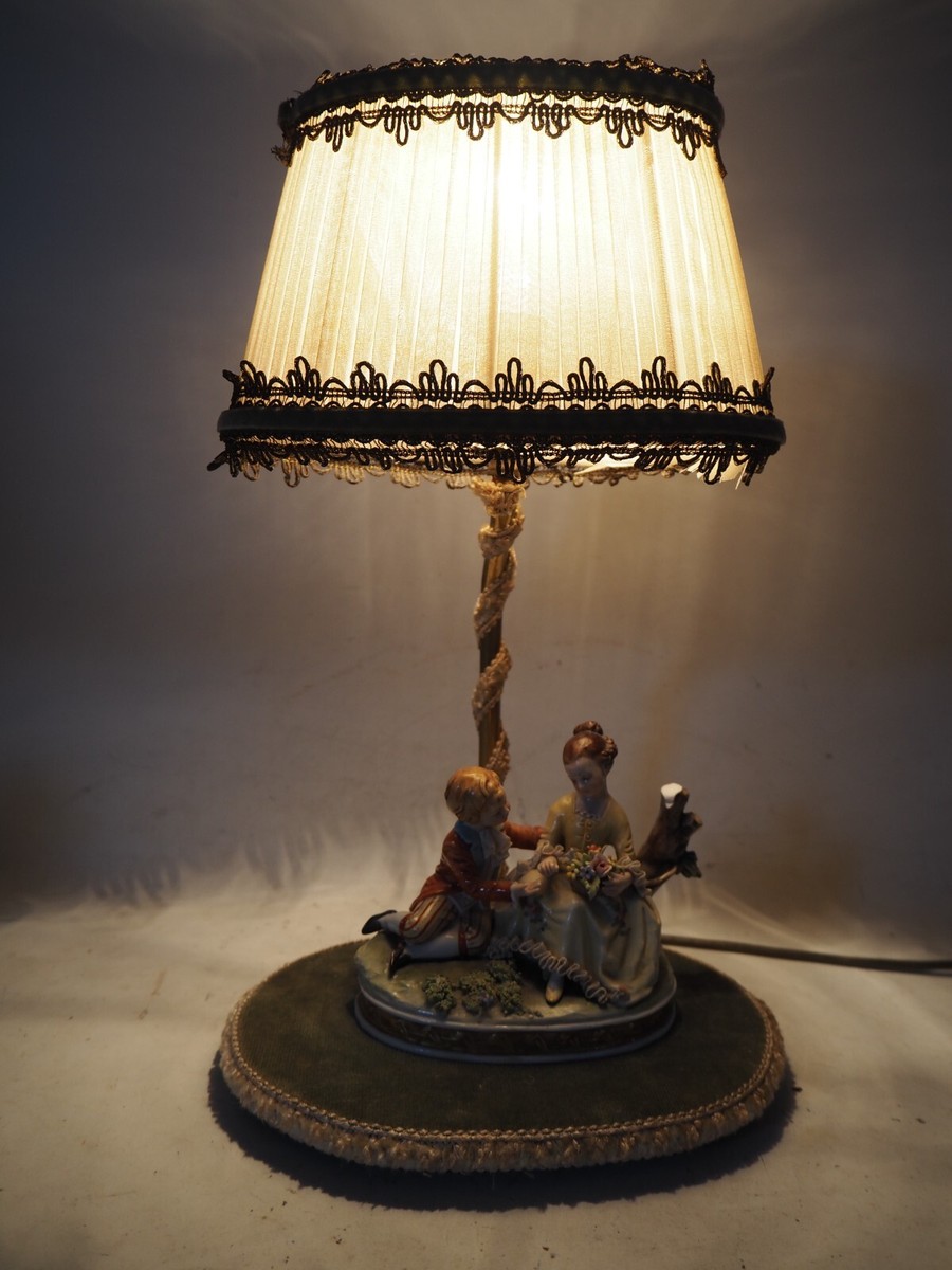 Vintage Capodimonte Table Lamps Vintage Victorian Italian Capodimonte