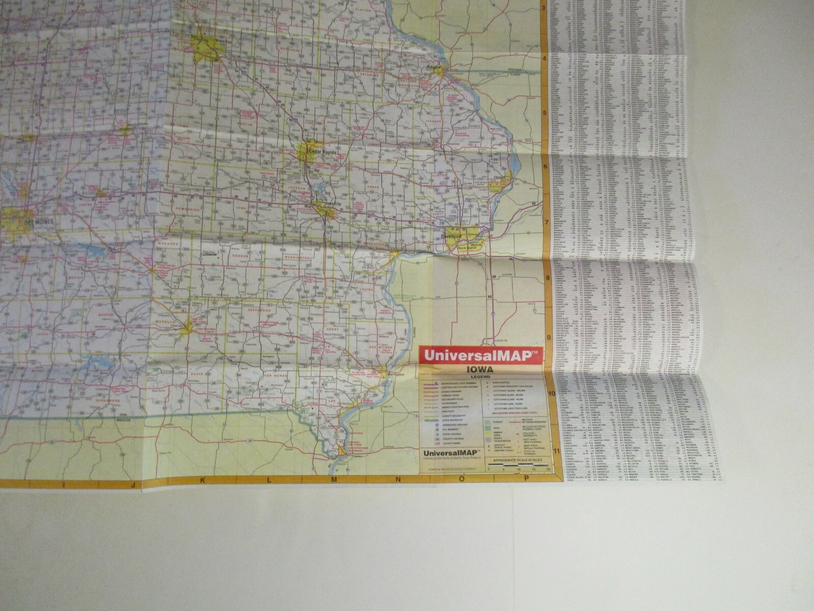 UniversalMAP Iowa State Highway Travel Road Map-DR2 | eBay