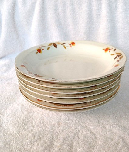 6 Vintage Hall " Autum Leaf /Jewel Tea" Pattern 1943 to 1969 USA Soup ...