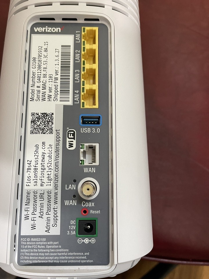 Verizon G3100 Fios Home Router Tri-Band - White | eBay