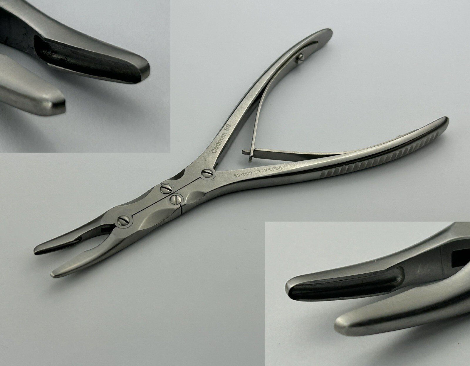 CODMAN 53-1100 Beyer Rongeur Curved Double Action 2.5mm Bite 7in ...