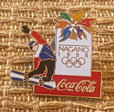 NAGANO 1998 - COCA COLA SNOWBOARD SPONSOR PIN , | eBay