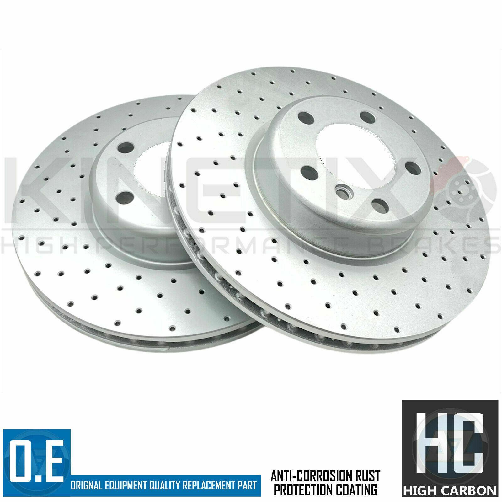 FOR BMW 335d F31 M SPORT FRONT DRILLED BRAKE DISCS XTRA PADS WEAR ...