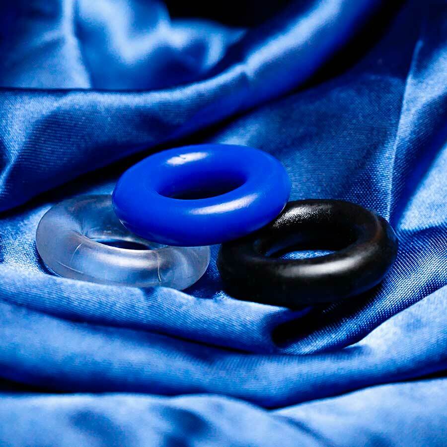 Cock Ring Stay Hard Penis Enhancer 3 Pack Erectile Dysfunction Sex-Toys ...