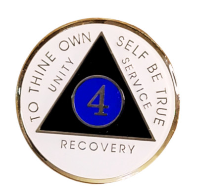 12 Step Alcoholics Anonymous AA Yearly Blue & Black Regal Recovery ...