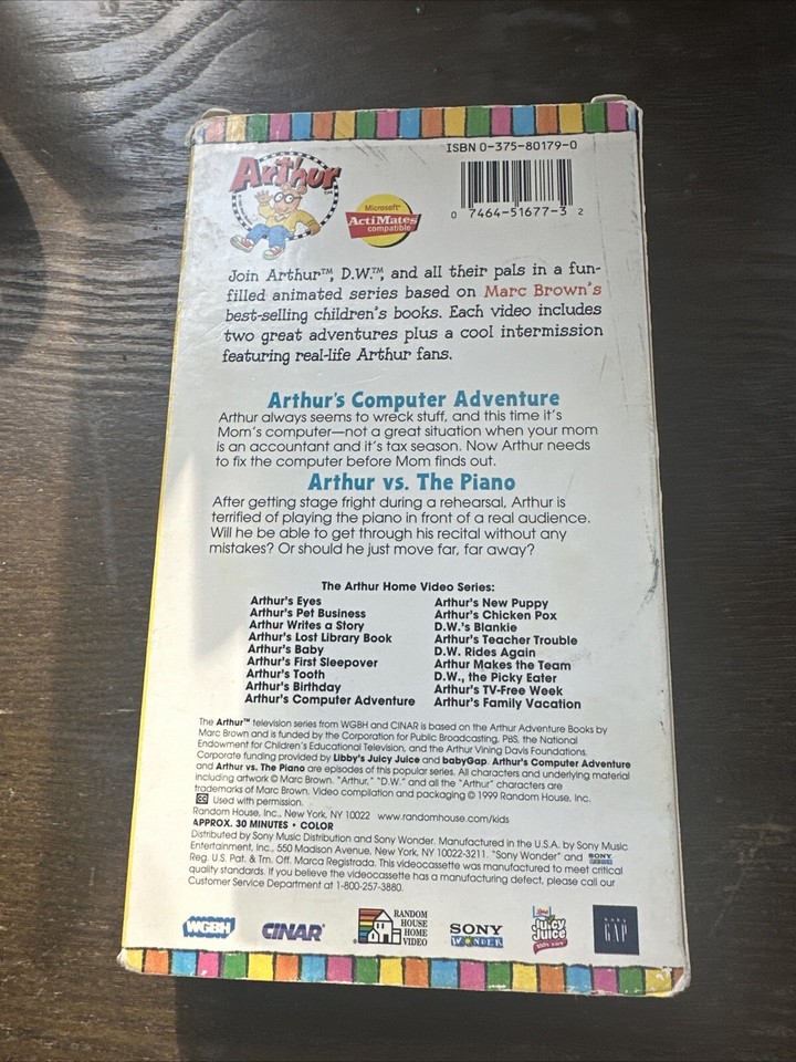 Arthur - Arthurs Computer Adventure (VHS, 1999) 74645167732| eBay