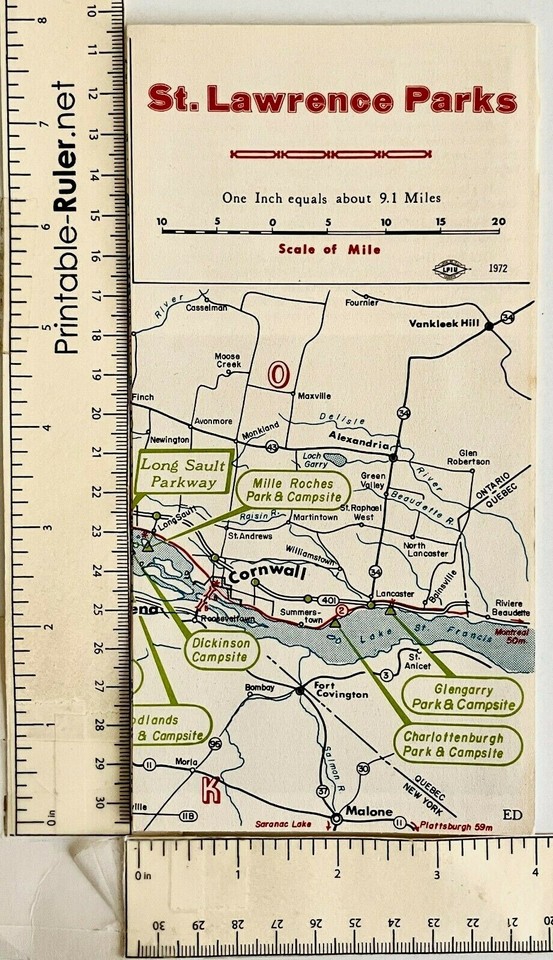 1960s St Lawrence Parks Ontario Vintage Travel Brochure Map Canada ...