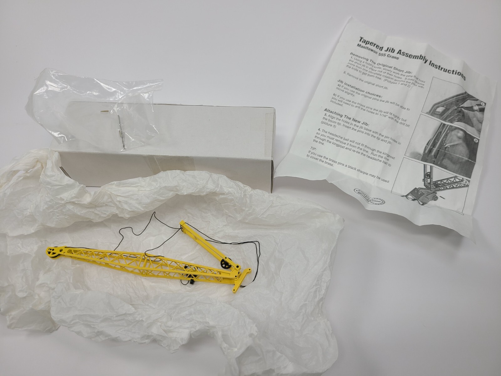 Manitowoc 555 Crane Tapered Jib - Yellow - CCM Brass 1:50 Scale Model ...