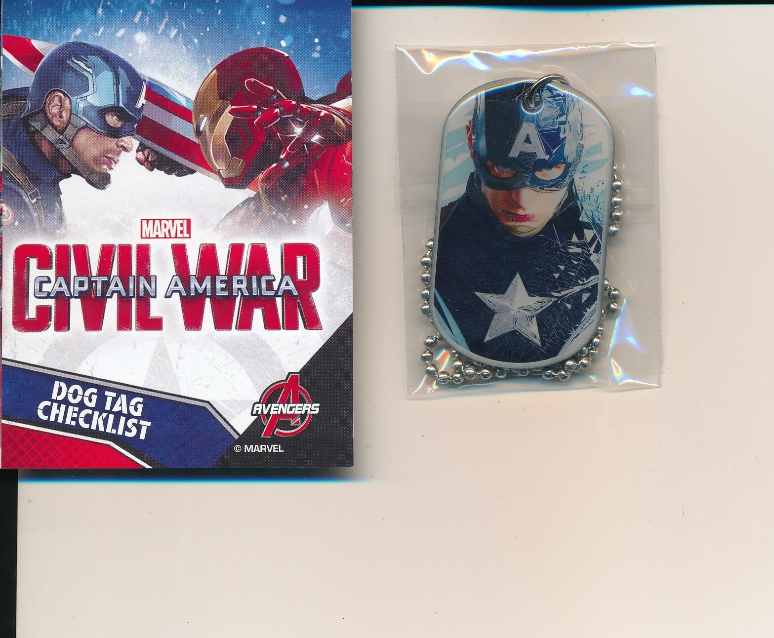 MARVEL CAPTAIN AMERICA CIVIL WAR DOG TAG SINGLE #21 CAPTAIN AMERICA | eBay