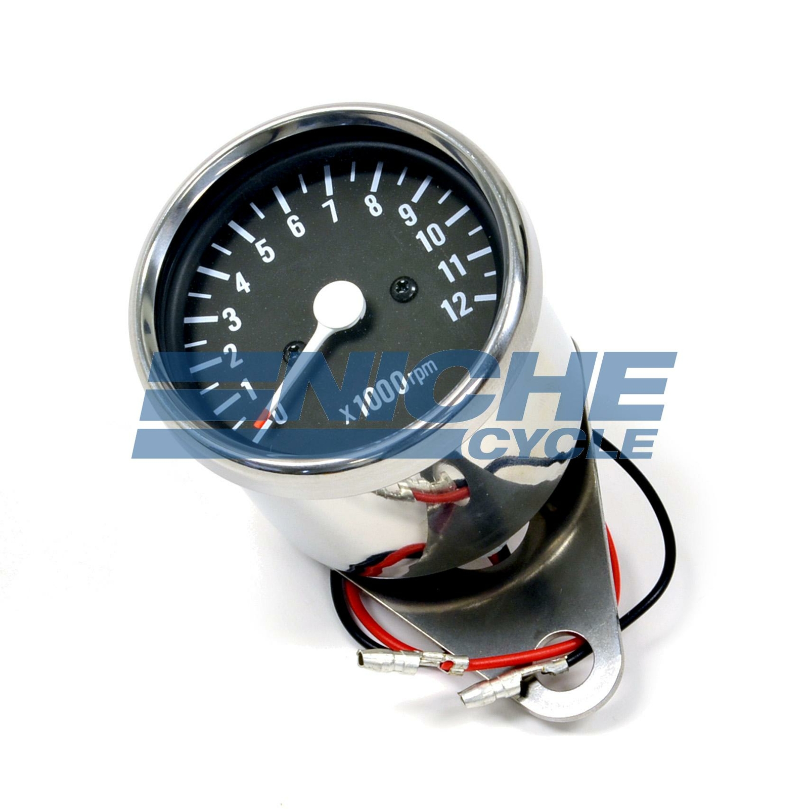 Mini Universal Motorcycle Mechanical 12K RPM Tach Tachometer Gauge 1:4 ...