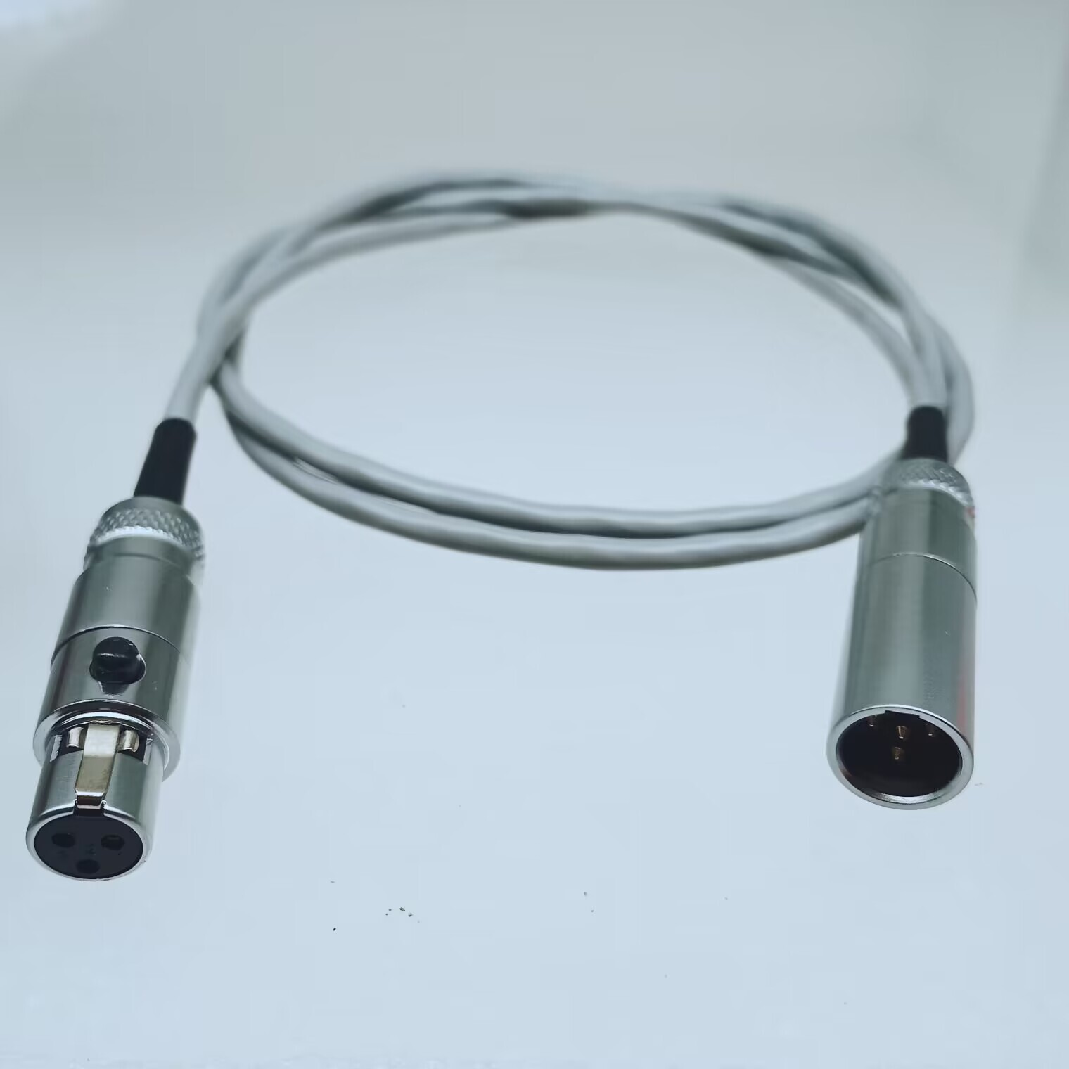 Mini-XLR 4Pin TA4M to Mini-XLR 3Pin TA3F Adapter for AKG Bodypack/Shure ...