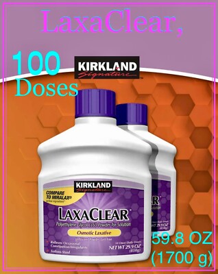 Laxative Polyethylene Glycol - Kirkland Signature, LaxaClear 100 Doses ...